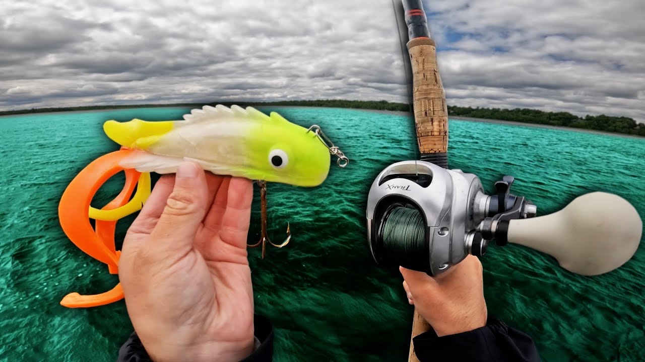 BIG Rubber Baits For BIGGEST FISH In The Lake! - YouTube