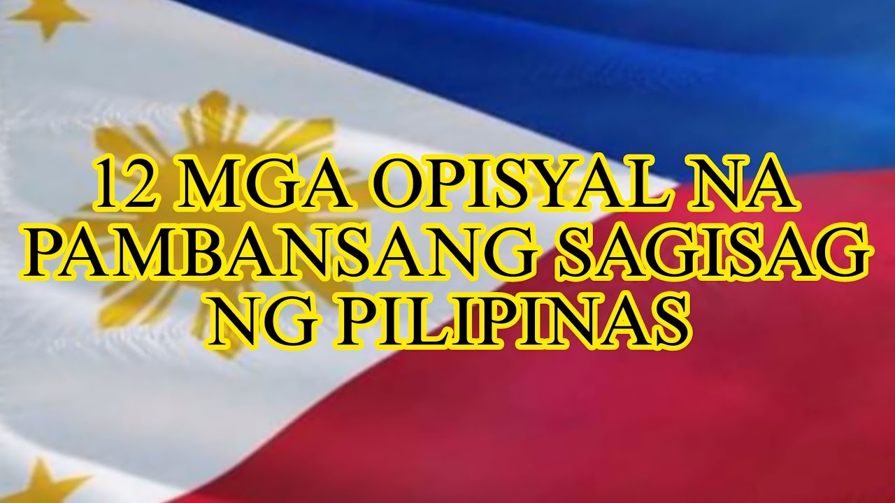 12 MGA OPISYAL NA PAMBANSANG SAGISAG NG PILIPINAS | MICHAEL ESPINA ...