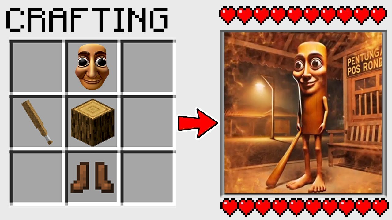 HOW TO CRAFT the TUNG TUNG TUNG SAHUR in Minecraft! 🛠️ MEME Italian ...