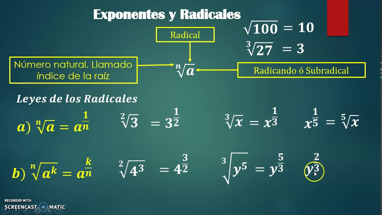Leyes de los radicales primera parte - YouTube