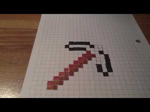 How To Draw A Minecraft Pickaxe - YouTube