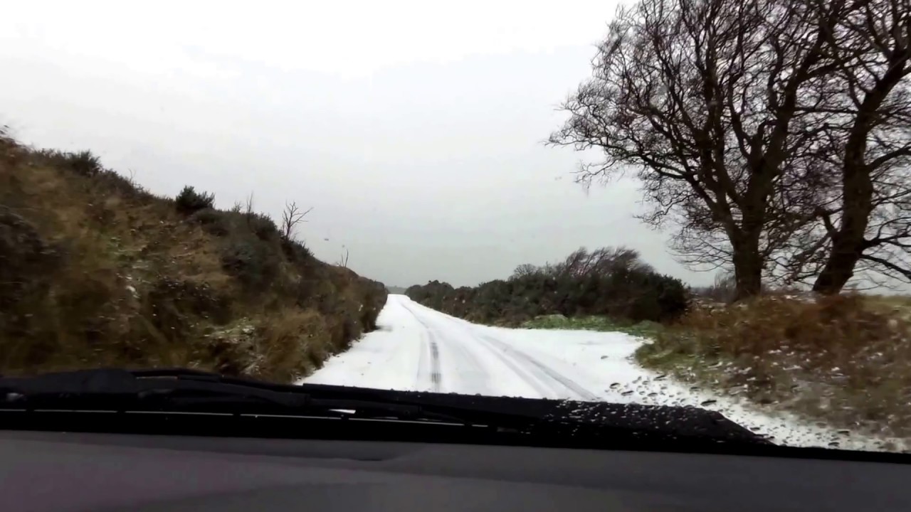 A short drive on snow through Wicklow, Ireland. - YouTube