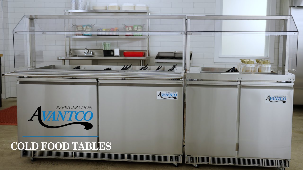 Avantco Refrigerated Cold Food Tables - YouTube