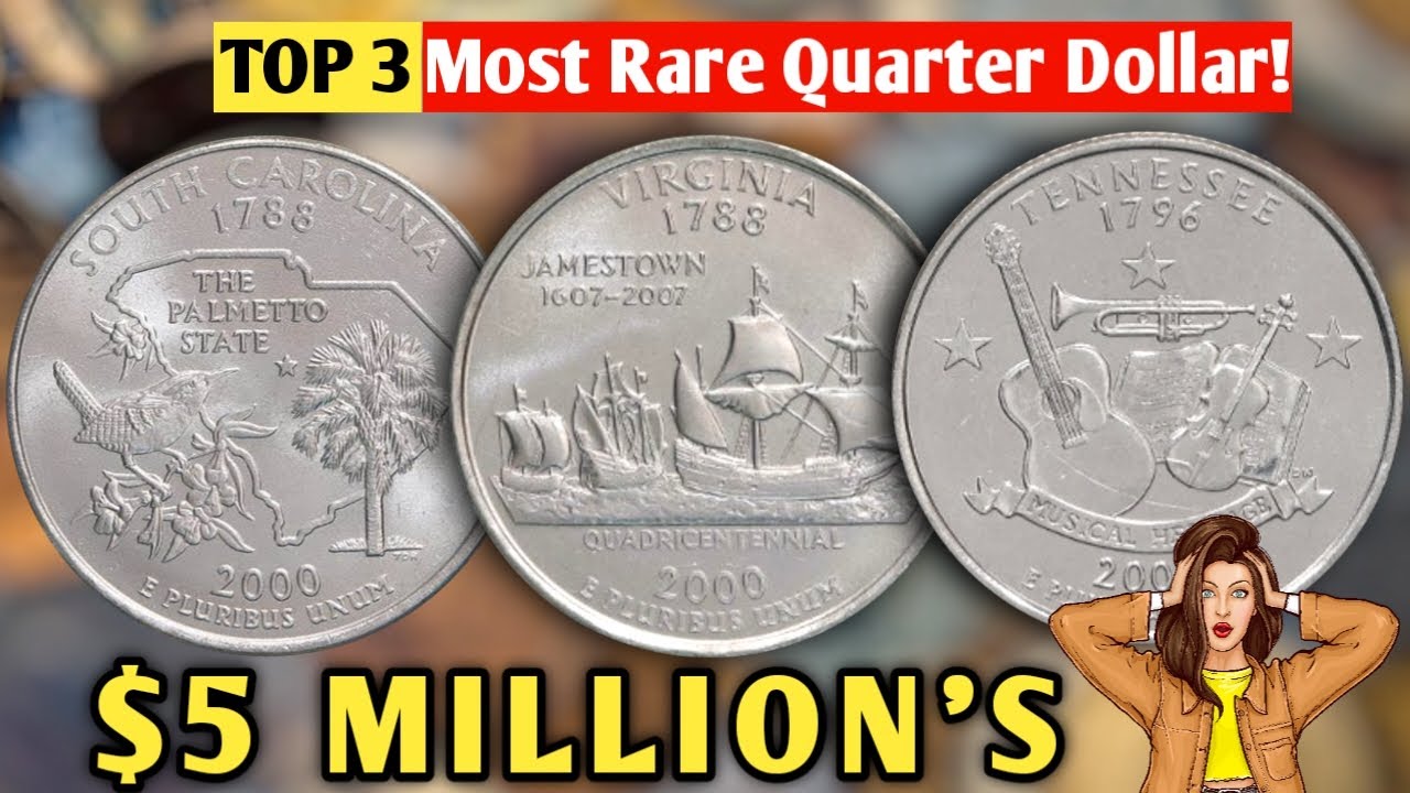Top 3 Rare & Most Expensive State Quarter Dollars To Look For! MOST ...