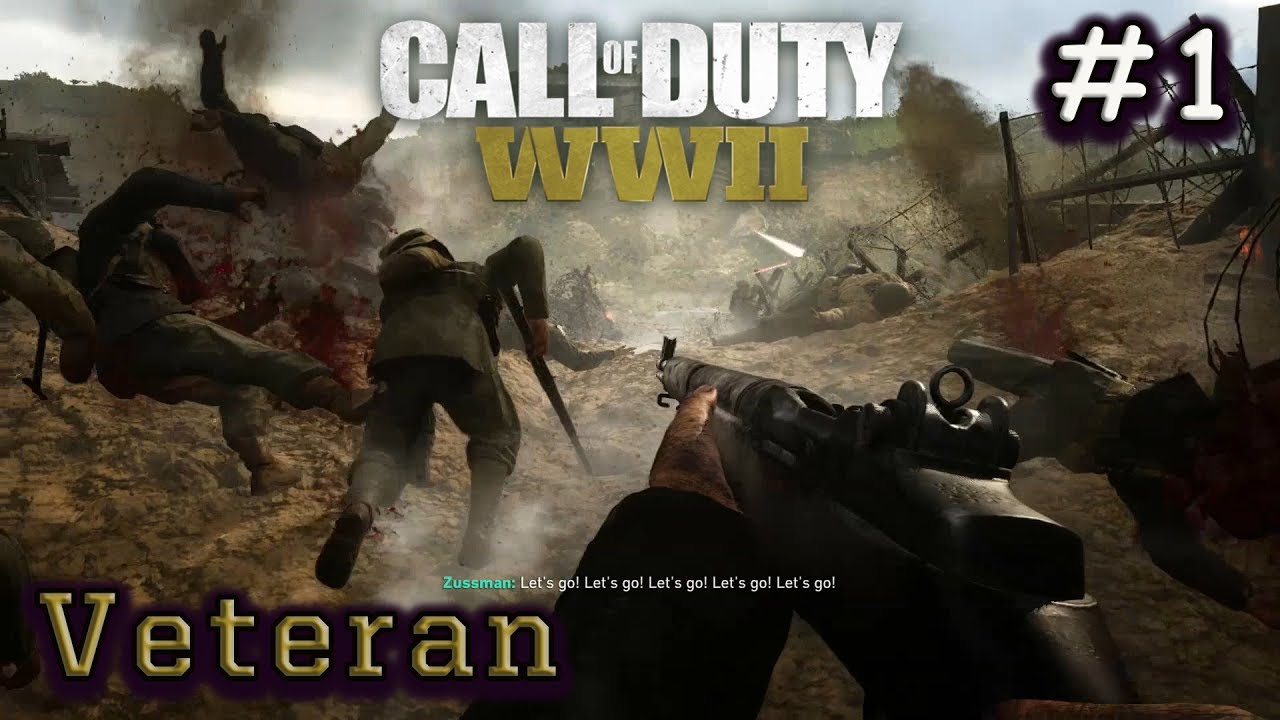 Call of Duty WW2 - Mission 1: D-Day "Veteran Mode" Walkthrough (1080p ...