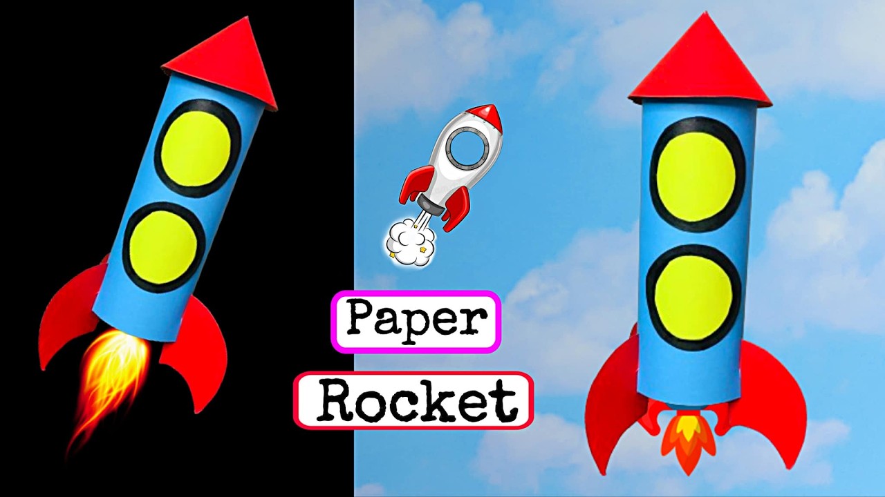 How to Make a SECRET Paper Rocket 🚀/ Space Ship / Space Construction ...