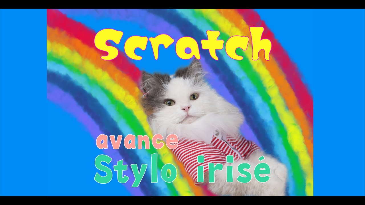 Peindre avec un stylo irisé (avancé) - Scratch programmation - YouTube