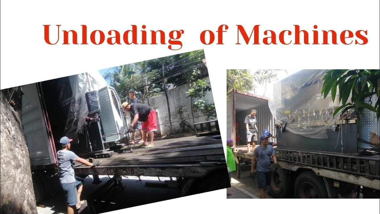 Machine Unloading From Container/part 1 - YouTube