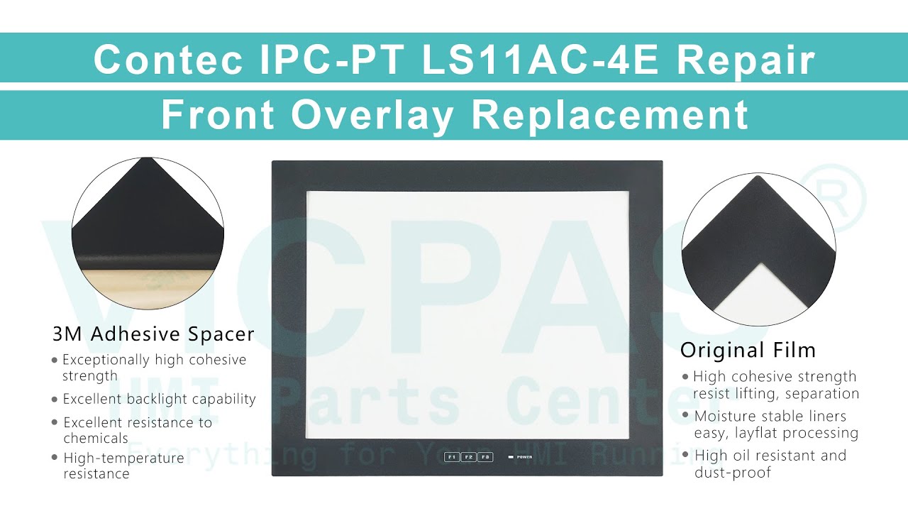 IPC-PT LS11AC-4E Contec Front Overlay Repair Replacement - YouTube