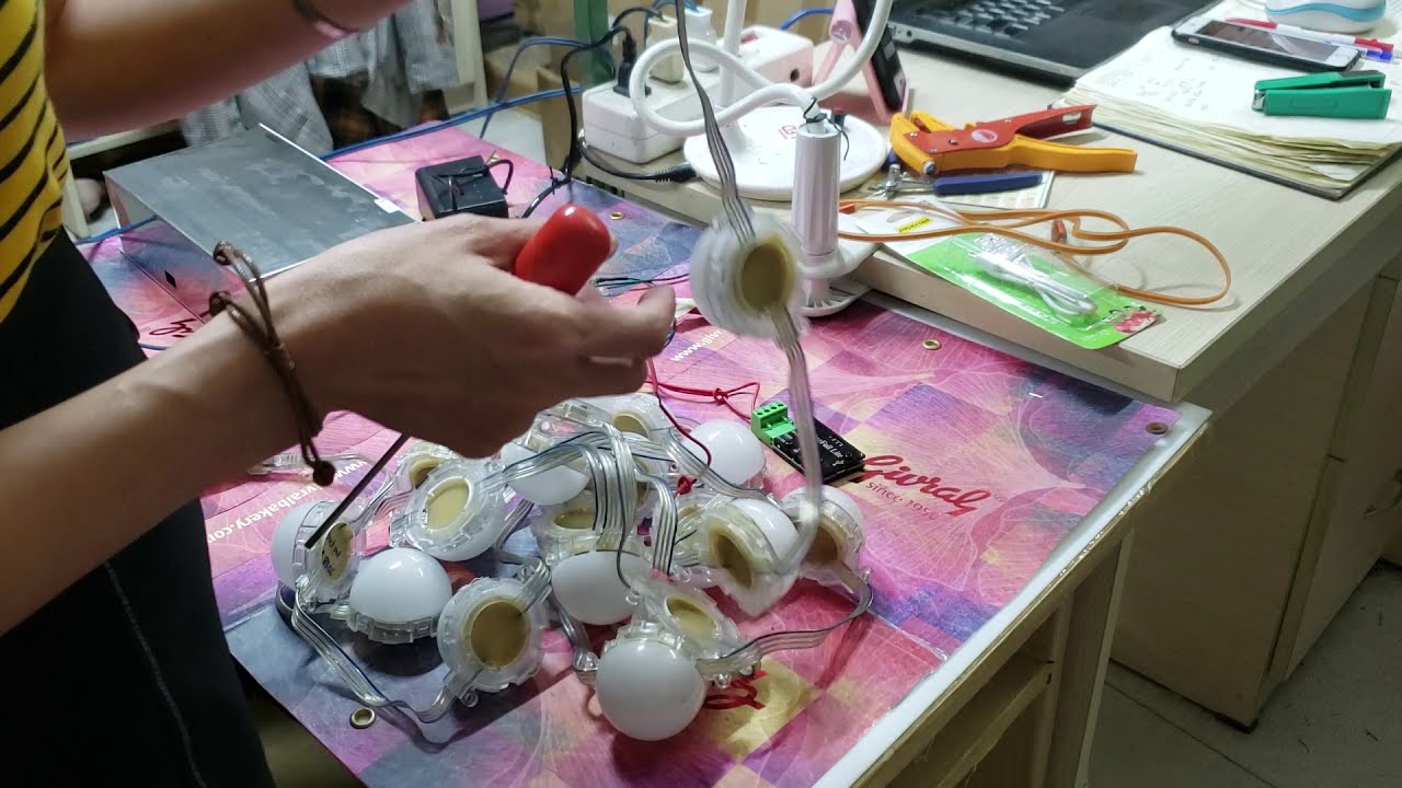 HD đấu nối phần cứng mạch Onefull lite với với led bát fi 50mm, IC8806 ...