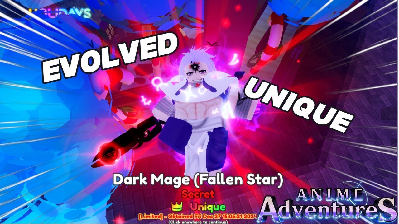 Showcasing New *UNIQUE* DARK MAGE In Anime Adventures - YouTube