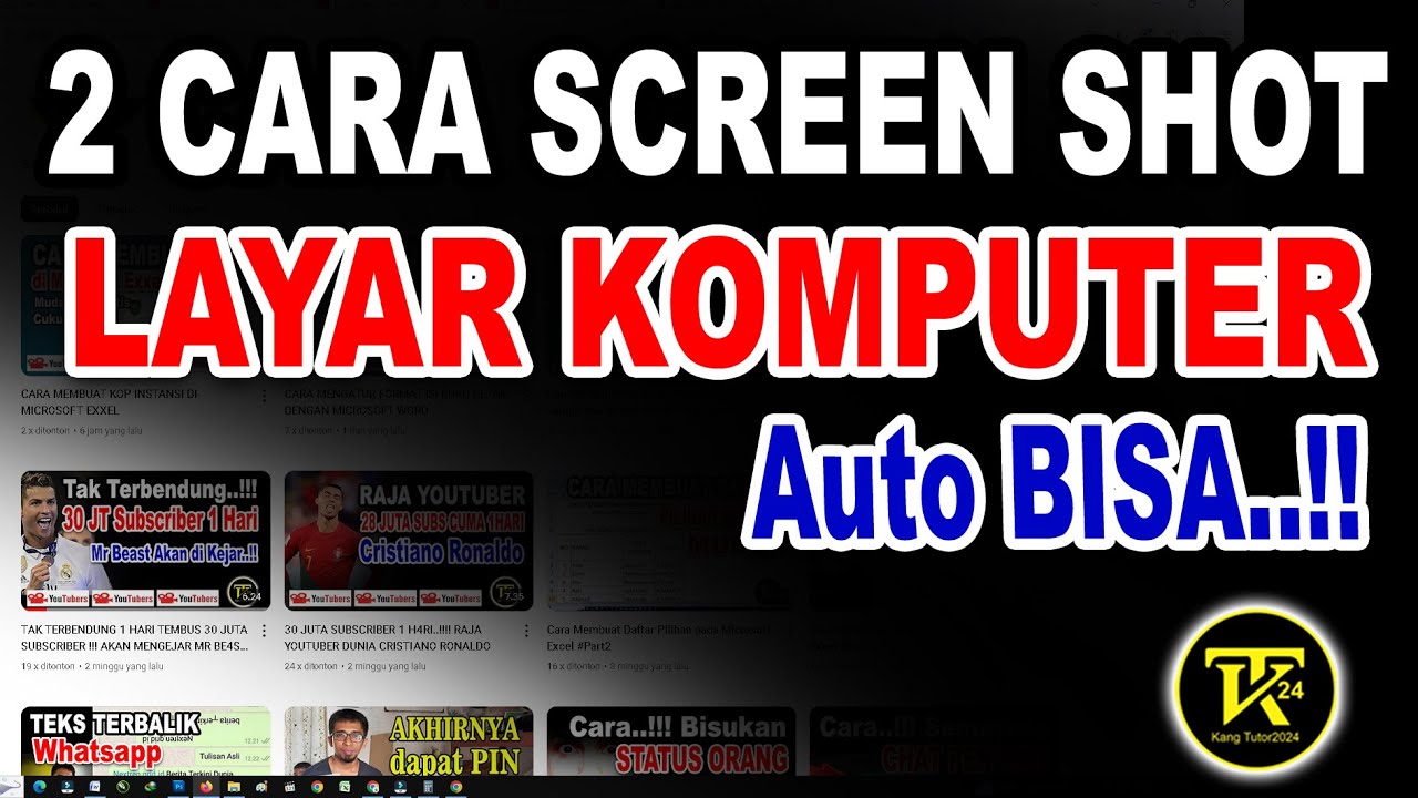2 CARA SCREEN SHOT LAYAR KOMPUTER - YouTube
