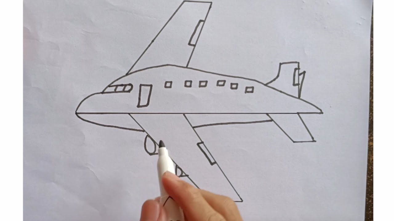 how to draw an aeroplane - easy and simple way to draw for beginner ...