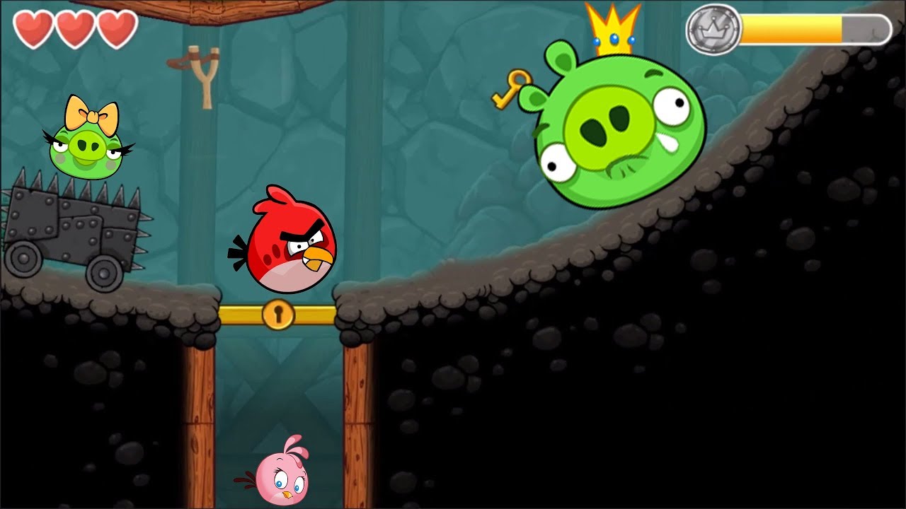 RED BALL 4 ANGRY BIRDS HIGHLIGHTS OF CAVES FOREST AND FACTORY - YouTube