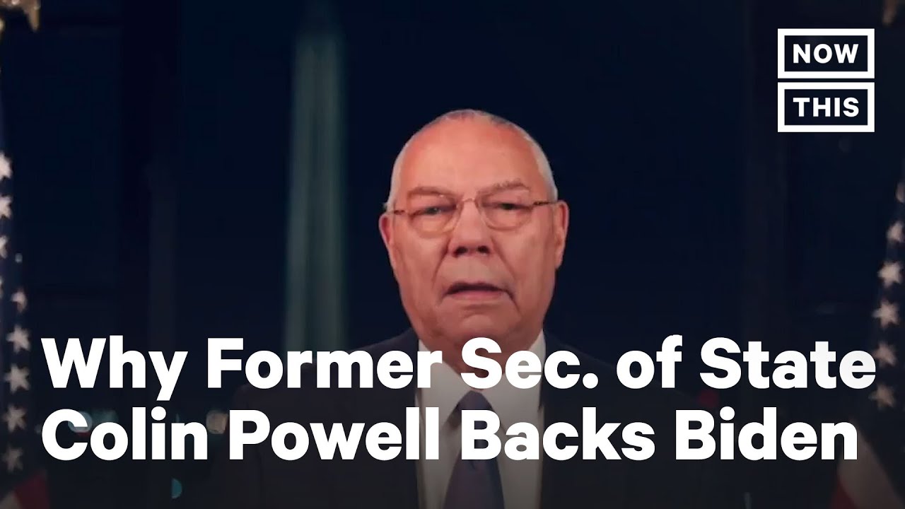 Former Sec. of State Colin Powell on Supporting Joe Biden | NowThis ...