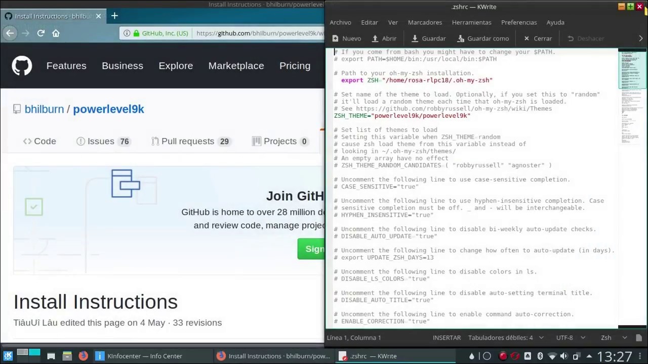 nuevo prompt con powerlevel9k - YouTube