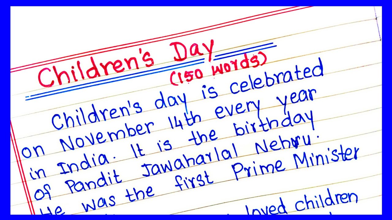 Children's Day Essay 150 Words | Essay on Children's Day 150 Words ...