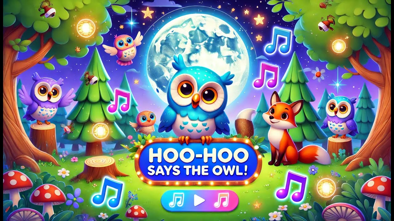 Hoo-Hoo Says the Owl! 🦉🎶 | Animal Sounds and Fun Kids Song - YouTube