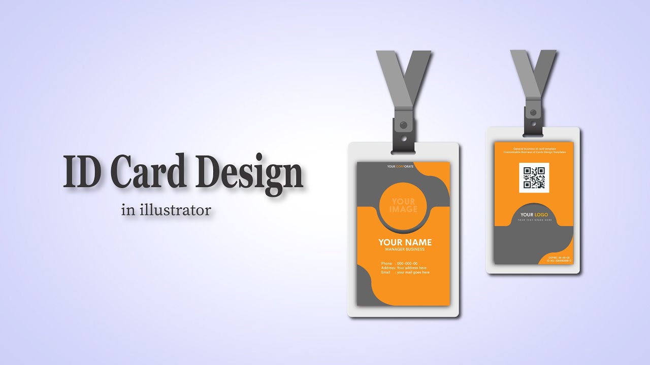 How to design Id card in Adobe illustrator - YouTube