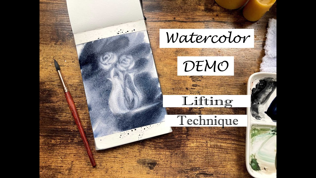 Watercolor Roses | Lifting Technique DEMO | Full Painting Process - YouTube