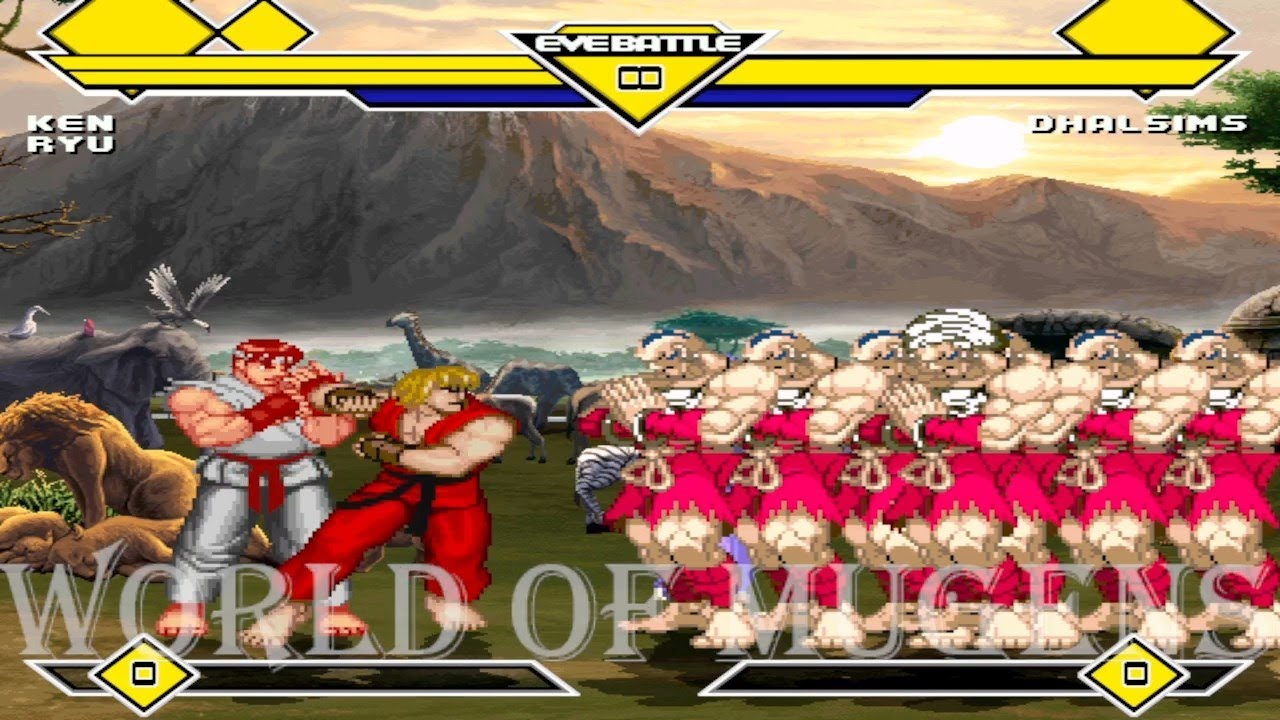 [Street Fighter Mugen] Ken & Ryu VS Dhalsim - YouTube