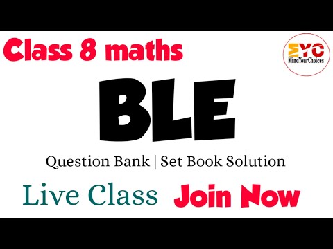 Class 8 Maths || BLE Model Question Solution - YouTube