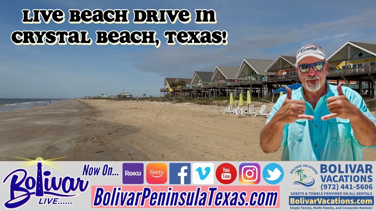 We're Live Beachfront On Bolivar Peninsula, Showcasing The Quiet Part ...