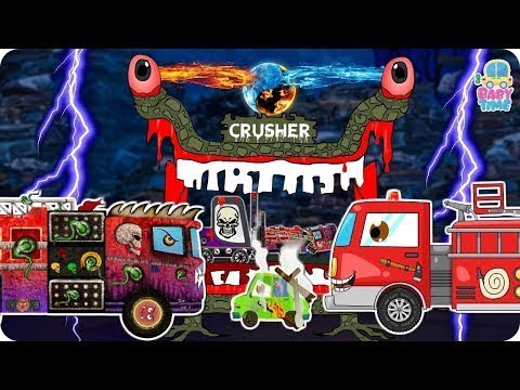 Crusher Machine Scary Dump Yard #w | Good Vs Evil Garbage Truck ...