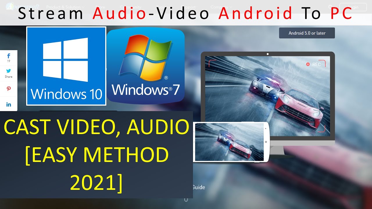 Stream Audio from Android to PC Windows 10 | View Phone Video on PC ...