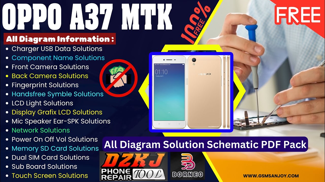 OPPO A37 MTK All Hardware Schematic Diagram Free Solution - YouTube