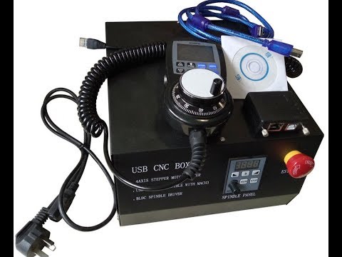 USB Mach3 Control BLDC Spindle 4 Axis CNC Motion Controller Box - YouTube