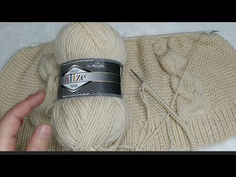 part 1 alize midi ipden en kolay  yetişkin hırka modelleri 🌹🌹buyuk beden hirka yapımı
