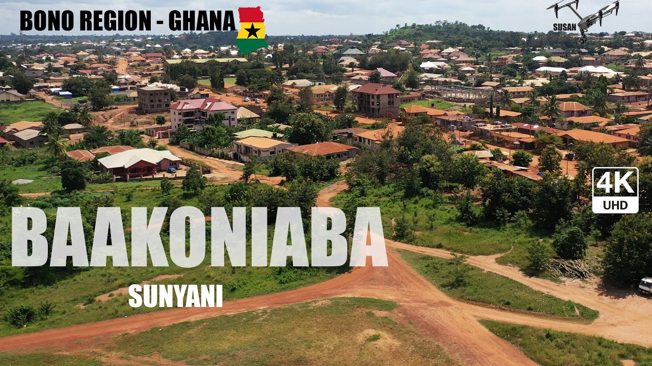 Baakoniaba Sunyani Aerial View in the Bono Region of Ghana 4K - YouTube