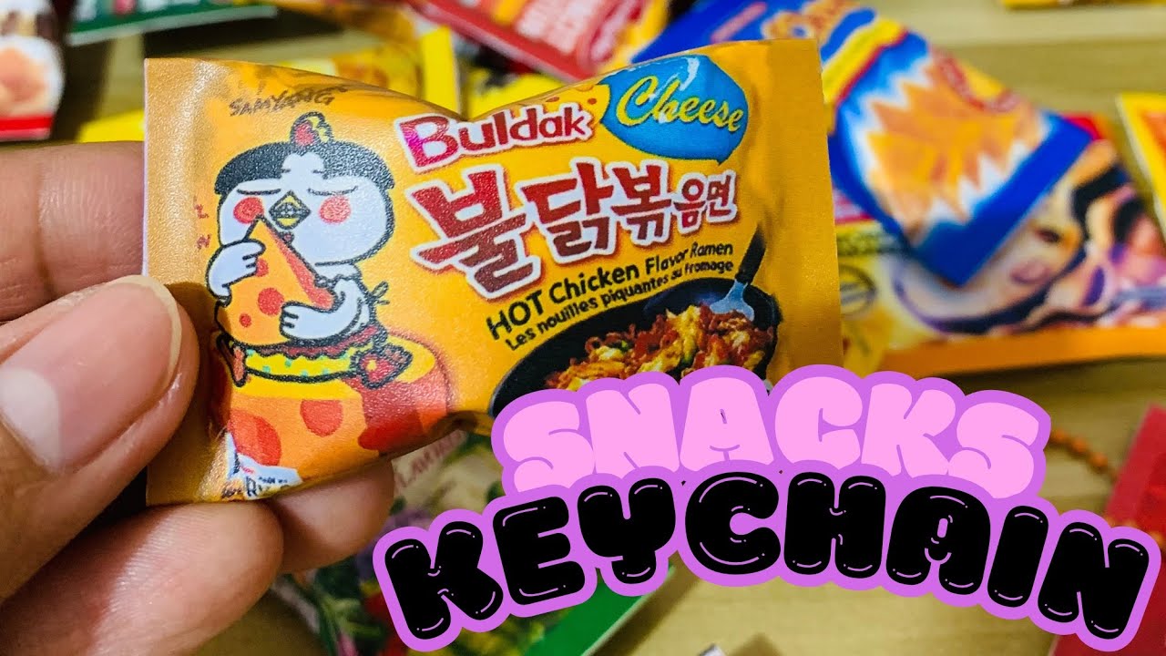 Trinkets Tutorial | How to make Miniature Snacks Keychain | Step by ...