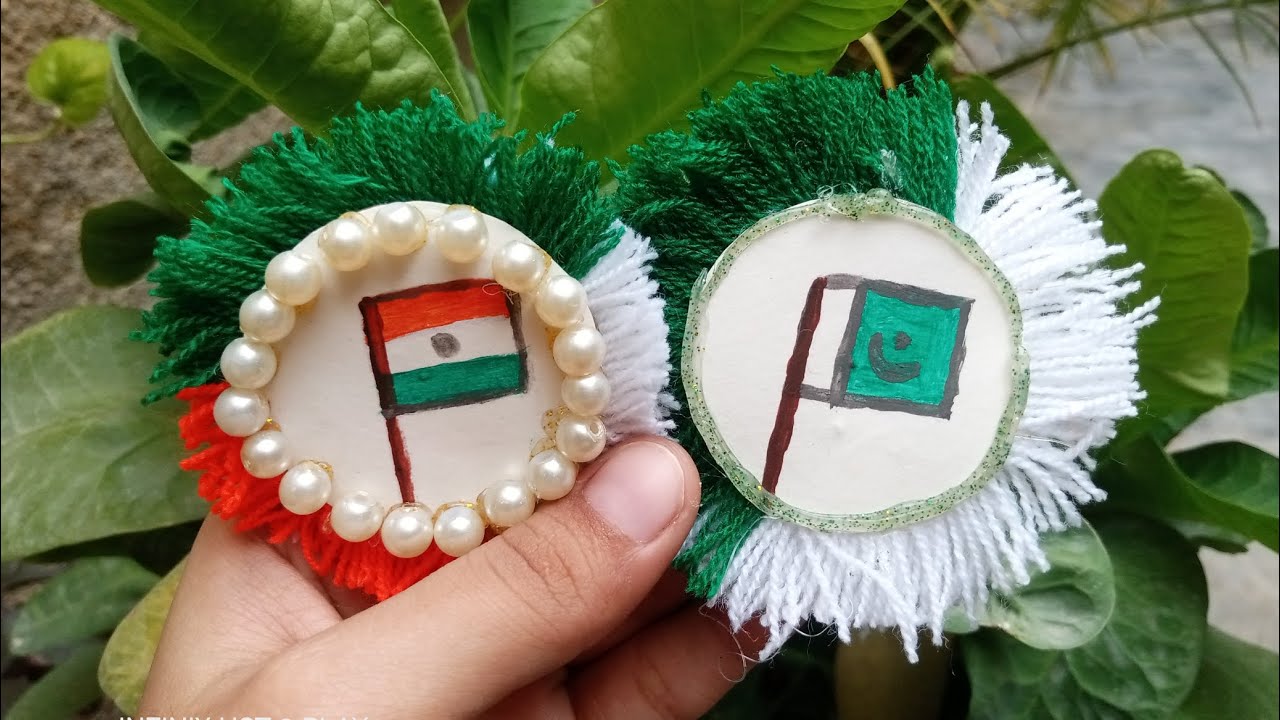 how to make independence day batch🇵🇰🇮🇳 ||independence day DIY ...