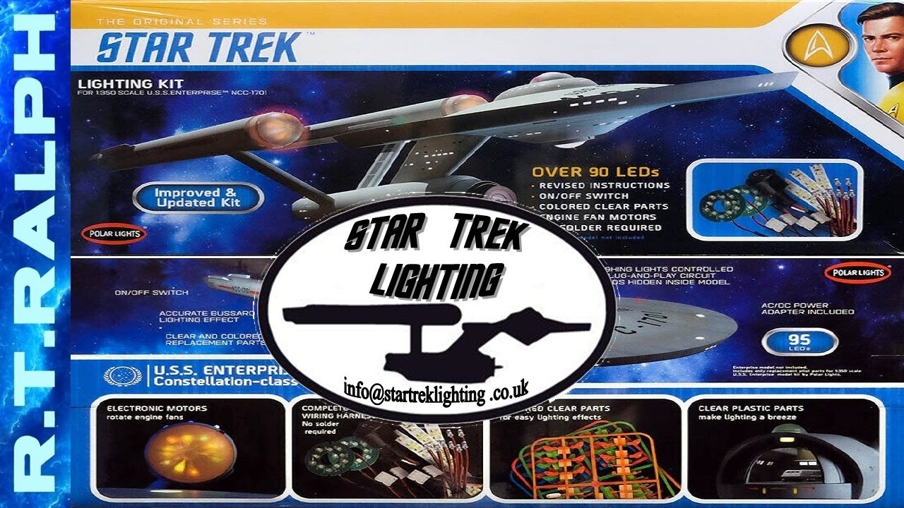 Polar Lights Star Trek 1:350 Scale TOS Enterprise Lighting Kits Review ...