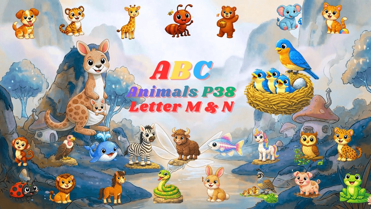 ABC Zoo Animals P39 K–N | Nursery Rhyme for Kids | Kid TV 365 - YouTube