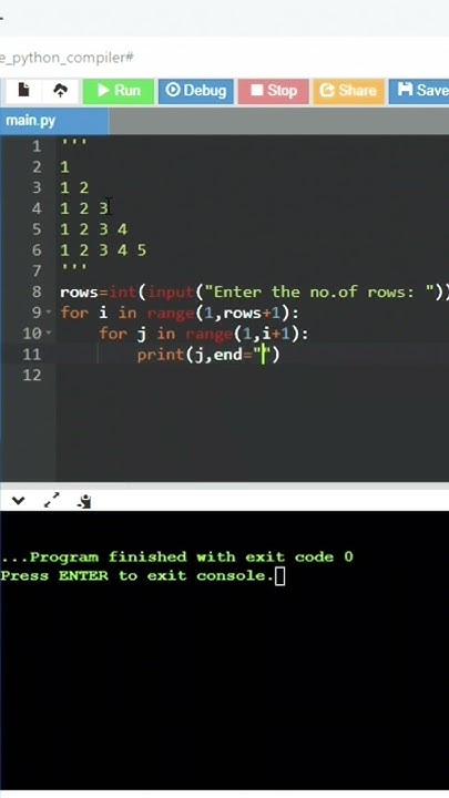 Pyramid Patterns Patterns In Python Pythonprogramming Python Patternprograms