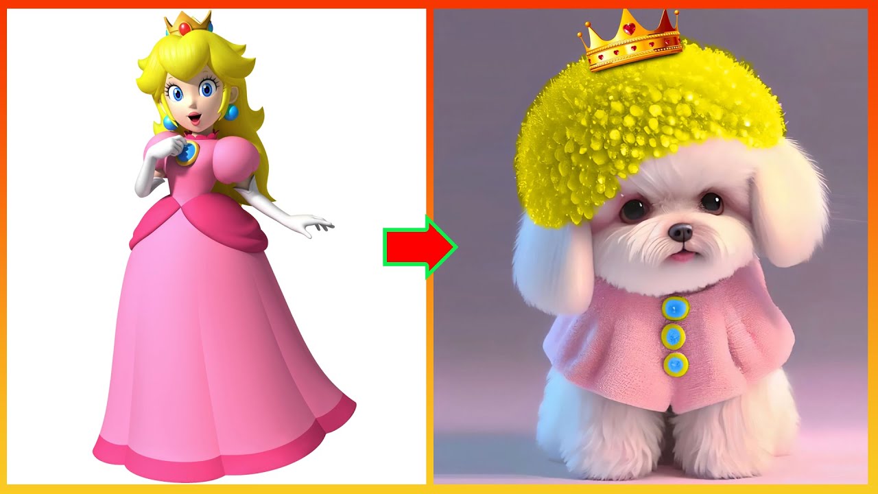 SUPER MARIO BROS Characters as PUPPIES - YouTube