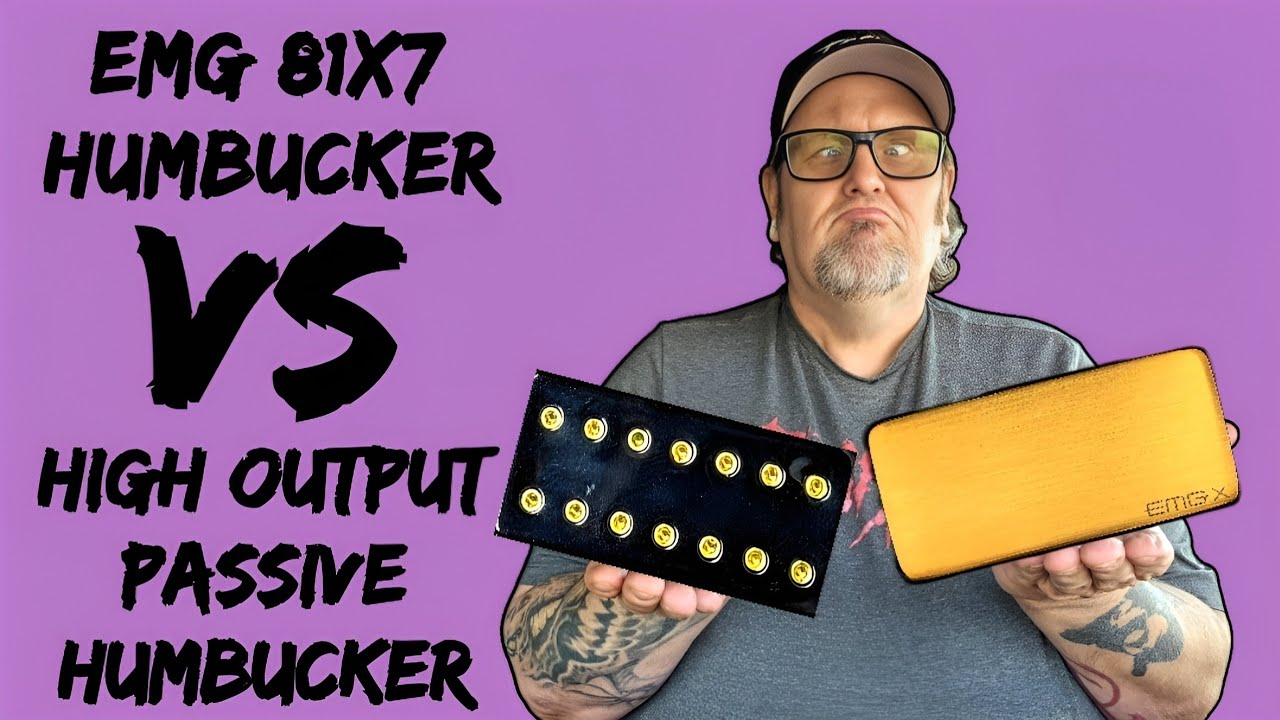 EMG 81X7 Humbucker vs High Output Passive Humbucker (7 String) #emg # ...
