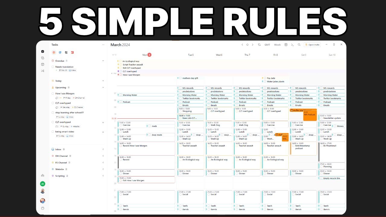 How I live in my calendar - YouTube