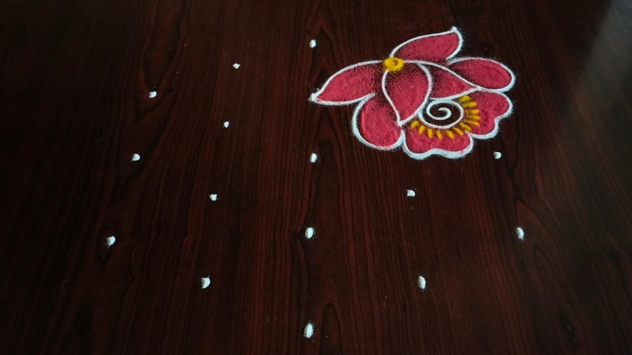 Easy latest festival rangoli (5×3) dot's.... - YouTube
