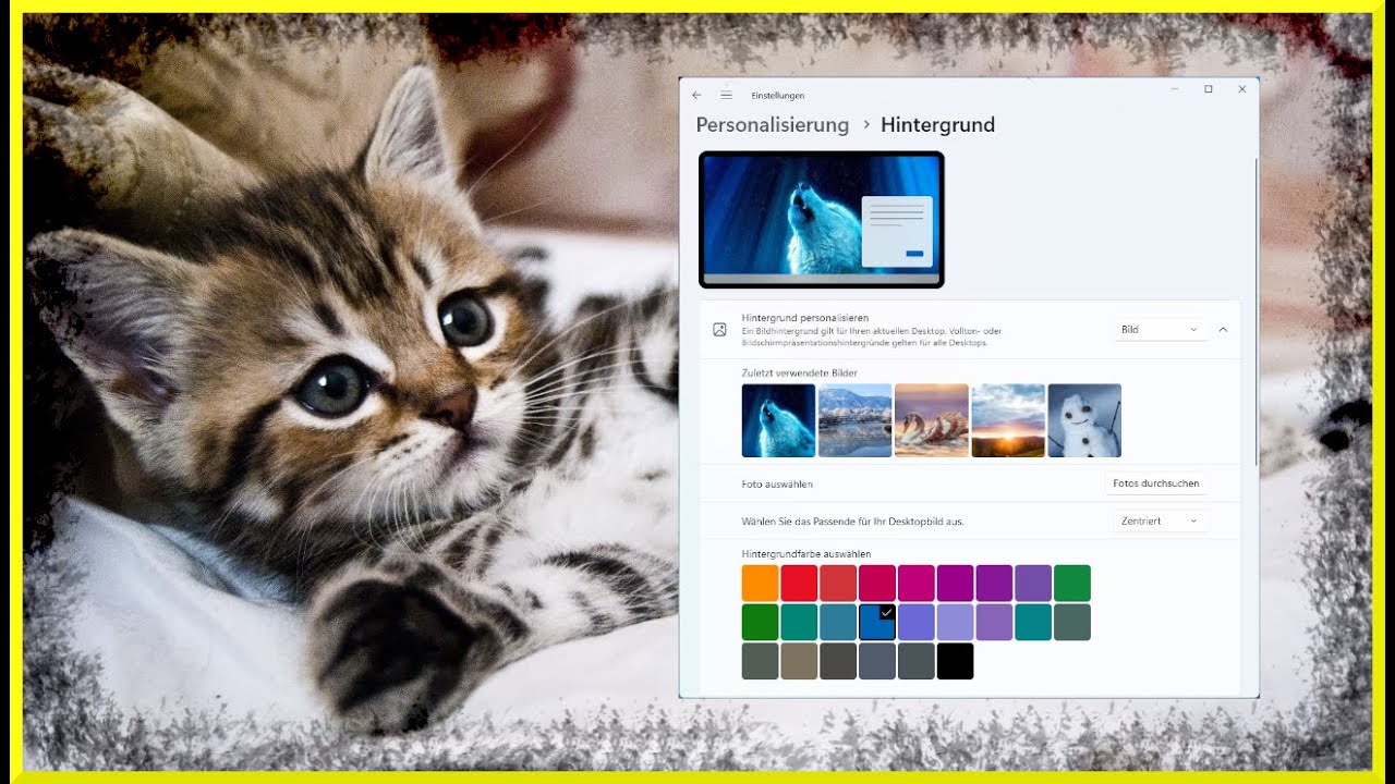 Windows 11: Hintergrundbild, Farben, Diashow & Windows Spotlight 😺 ...