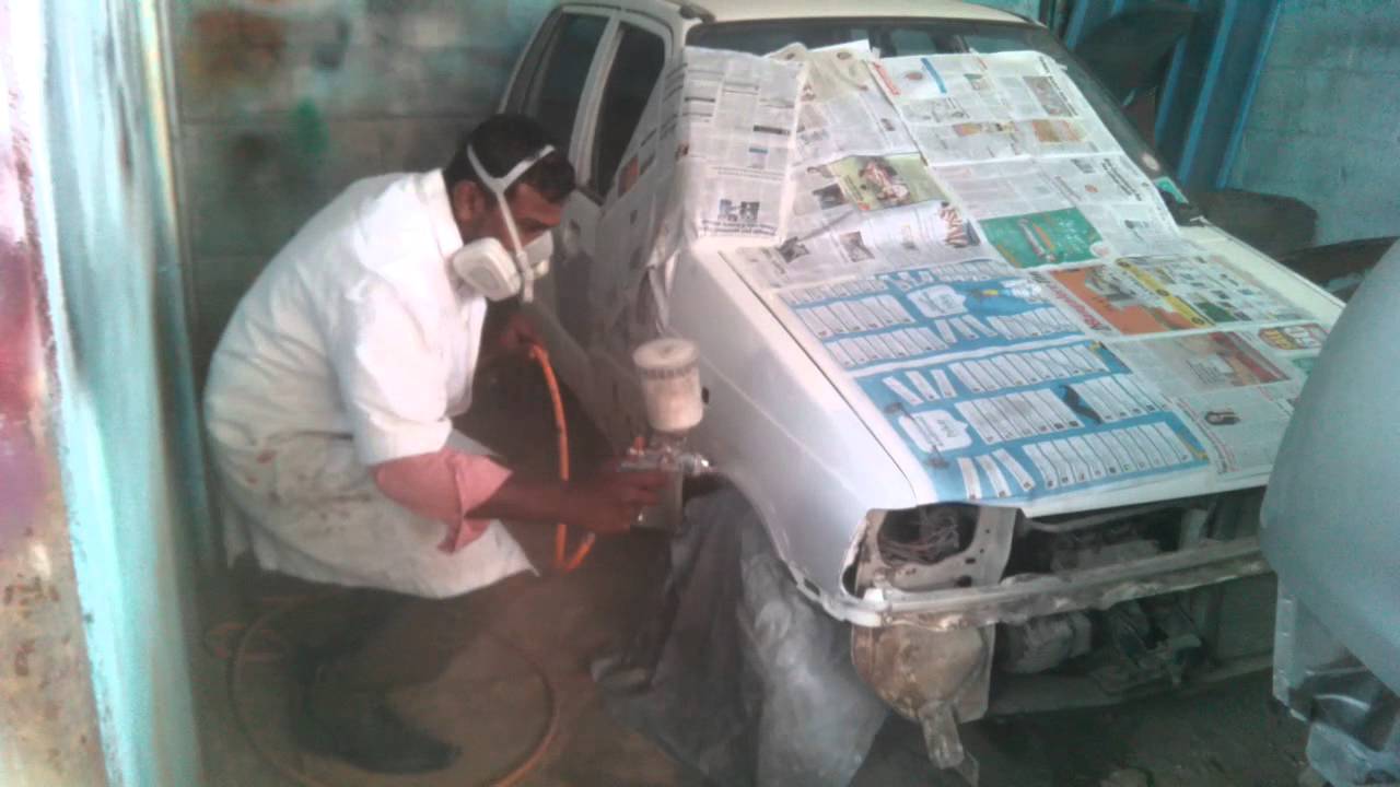 car panel painting - YouTube