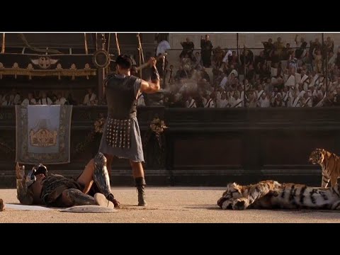 Gladiator Maximus vs Tigris of Gaul, Battle scene Maximus, Gladiator ...