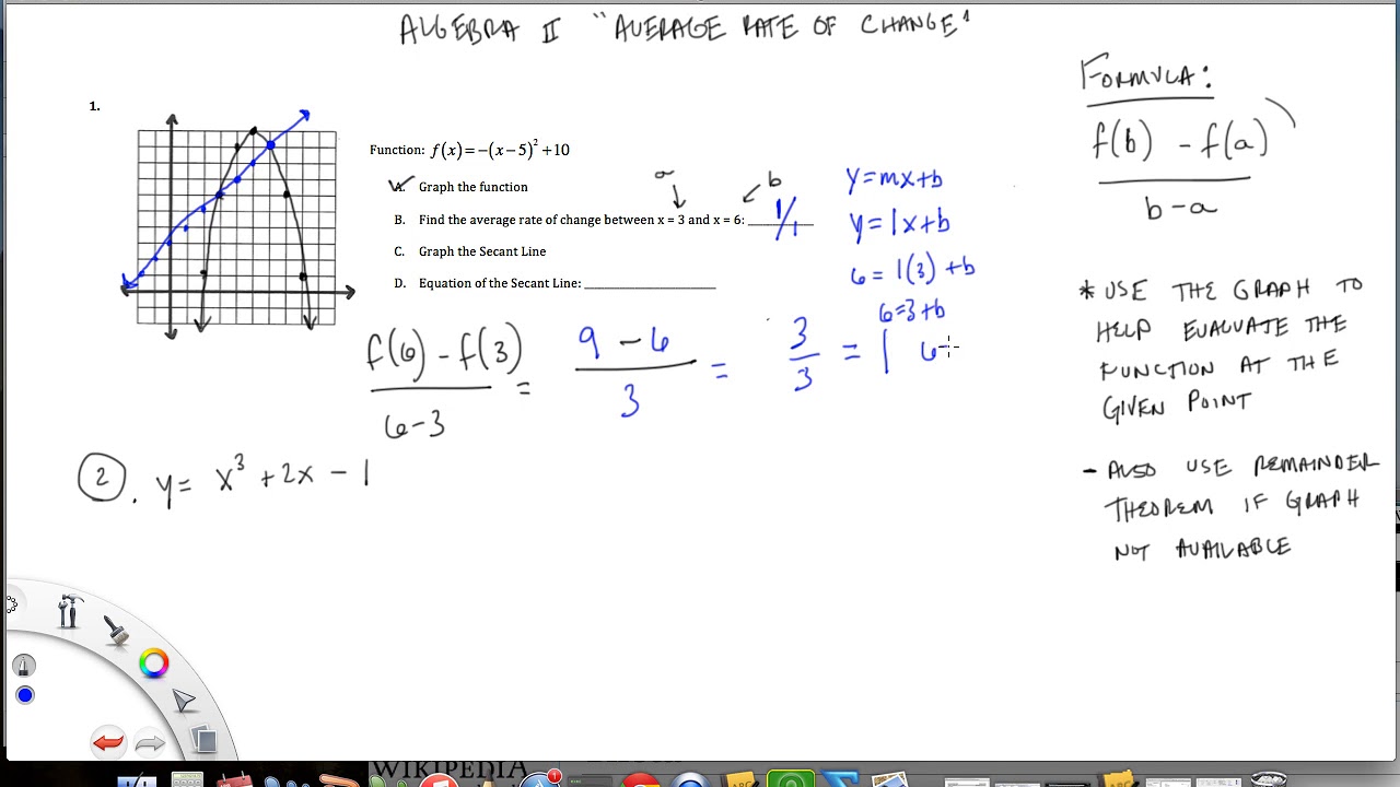 Calc 3.3 "Average Rate of Change" - YouTube