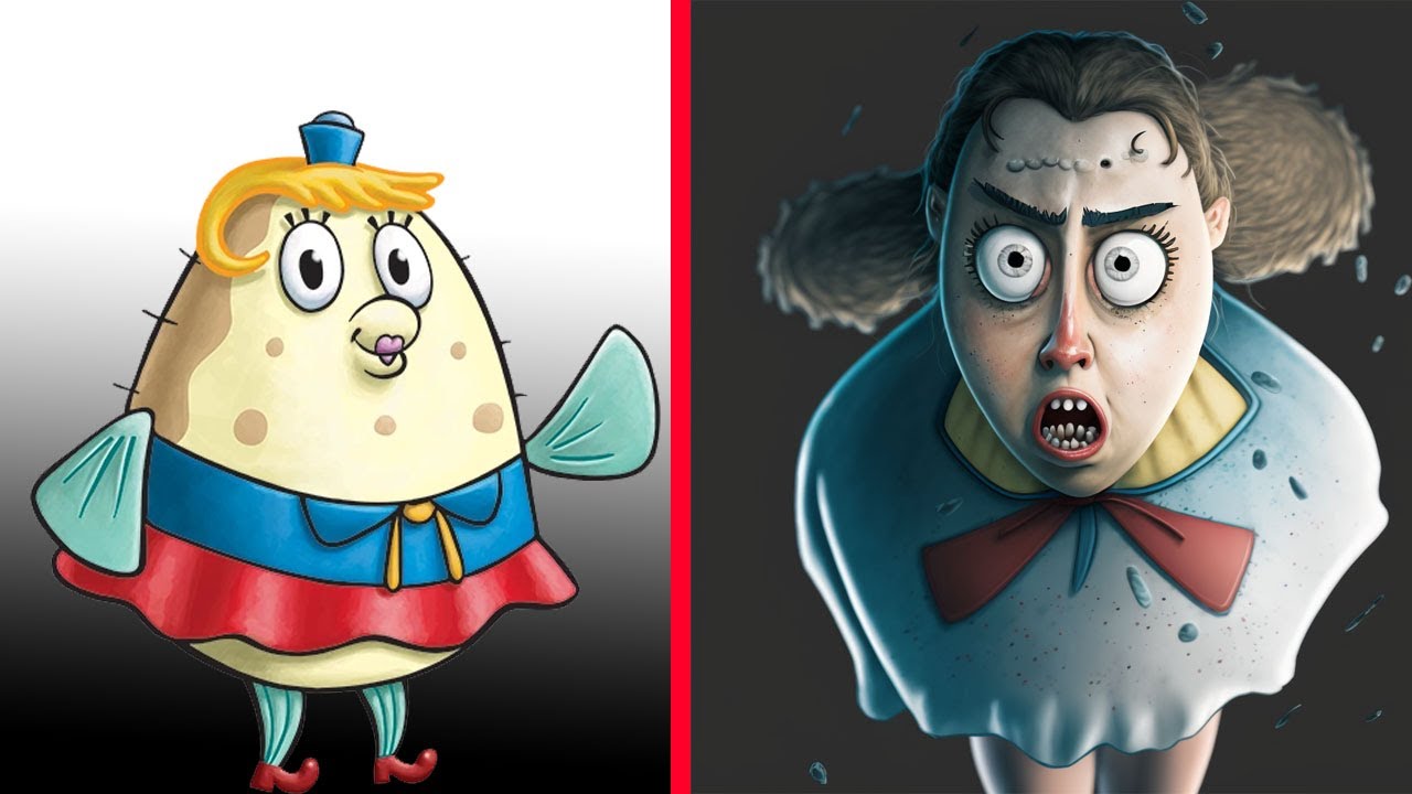SPONGEBOB Squarepants Characters as HORROR VERSION IN LIFE - YouTube
