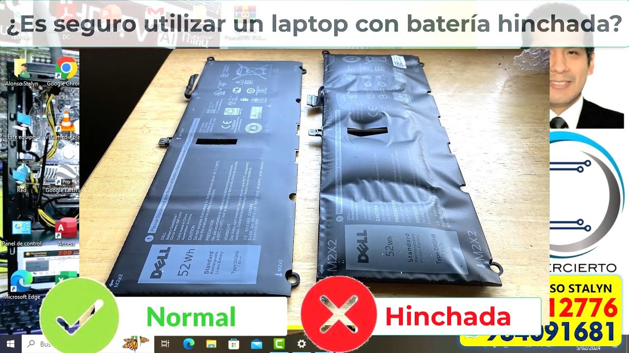 ES SEGURO UTILIZAR UNA 💻 LAPTOP CON BATERÍA HINCHADA TÉCNICO PC ...