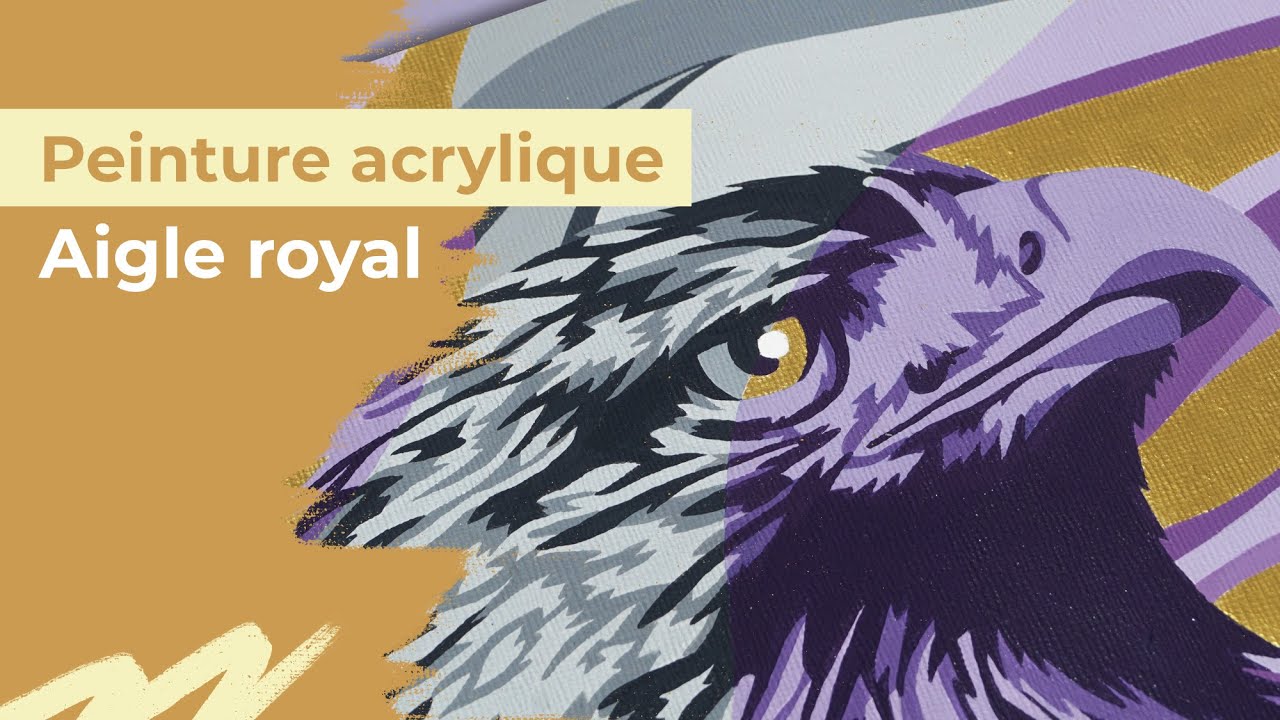 Peinture acrylique - Aigle royal - YouTube