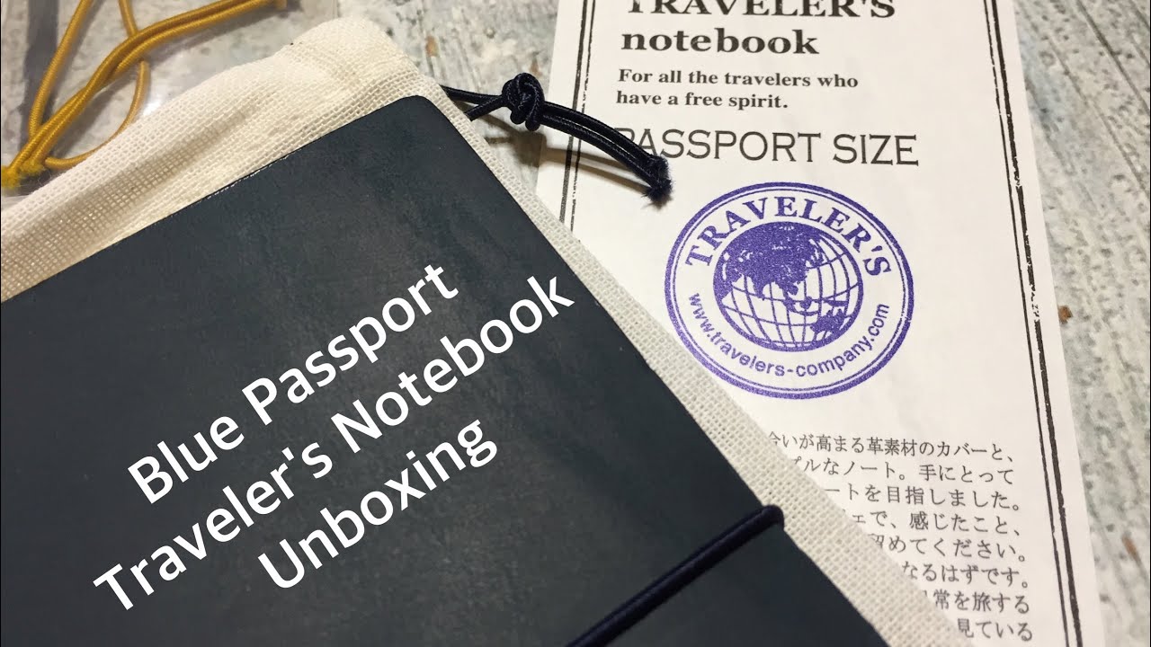 Traveler's Notebook Blue Passport Unboxing - YouTube